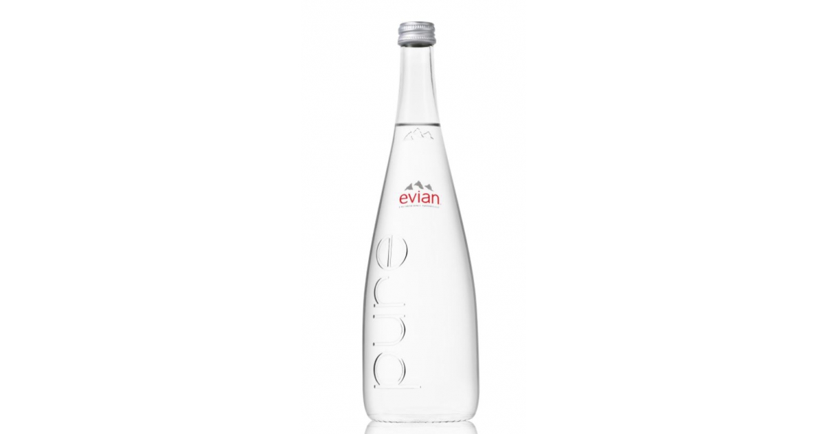 Acqua Evian 0,75 l Naturale - Vetro Confezione 12 pz - Evian - Bevande ...