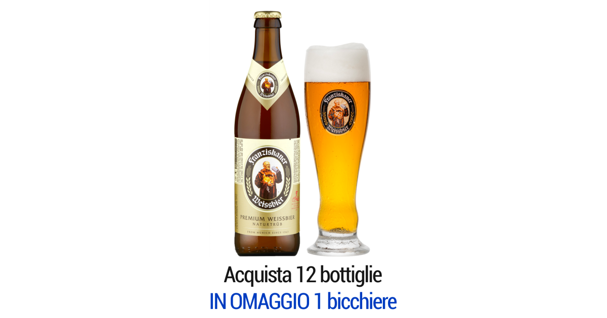 Birra tedesca online - Franziskaner Weissbier Naturtrüb 0,50 l